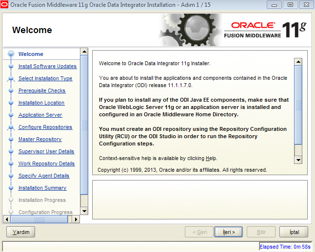 Oracle Data Integrator Kurulumu - Mustafa Bektaş Tepe Mustafa Bektaş Tepe