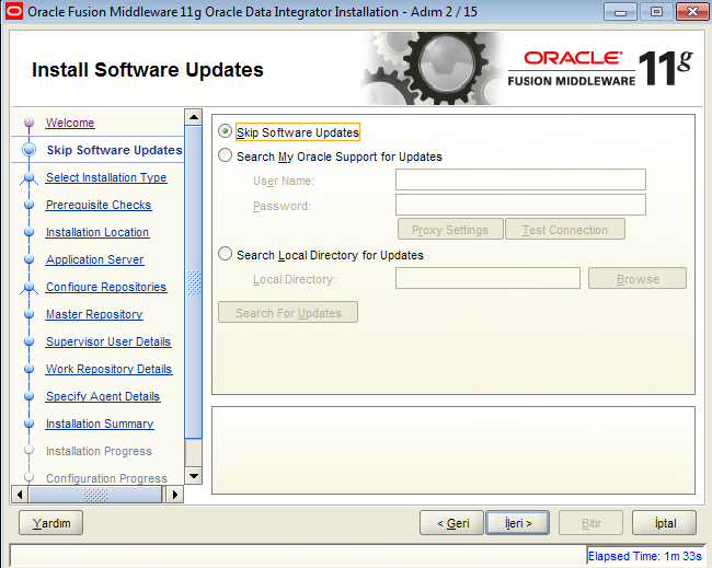 Oracle Data Integrator Kurulumu - Mustafa Bektaş Tepe Mustafa Bektaş Tepe