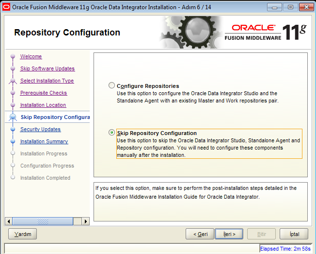 Oracle Data Integrator Kurulumu - Mustafa Bektaş Tepe Mustafa Bektaş Tepe