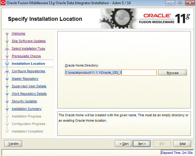 Oracle Data Integrator Kurulumu - Mustafa Bektaş Tepe Mustafa Bektaş Tepe